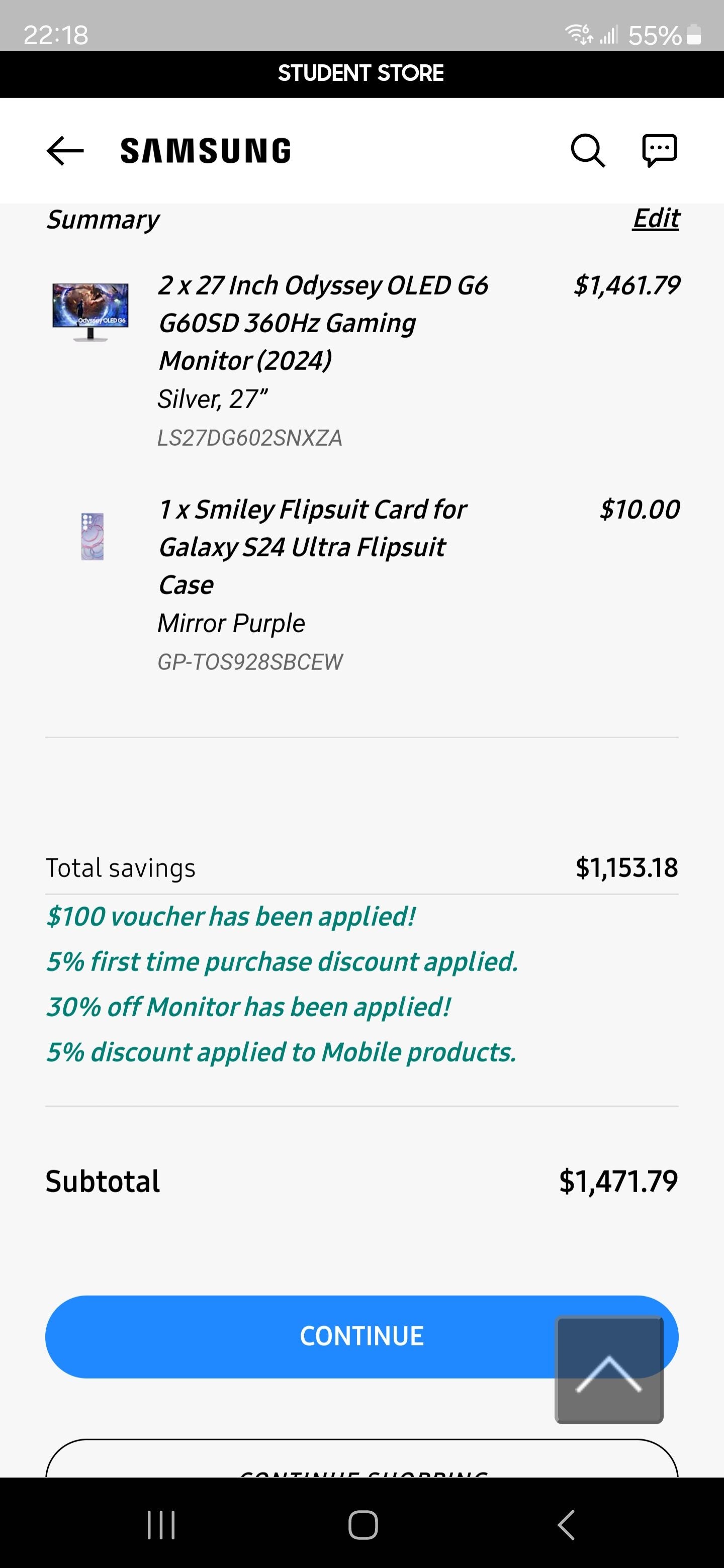 [Samsung] SPC Members Only - $250 off $1250 Purchase from Samsung Store ...