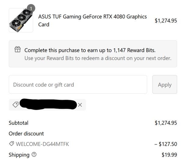 [Surplus By Design] ASUS TUF Gaming Nvidia GeForce RTX 4080 w/coupon ...