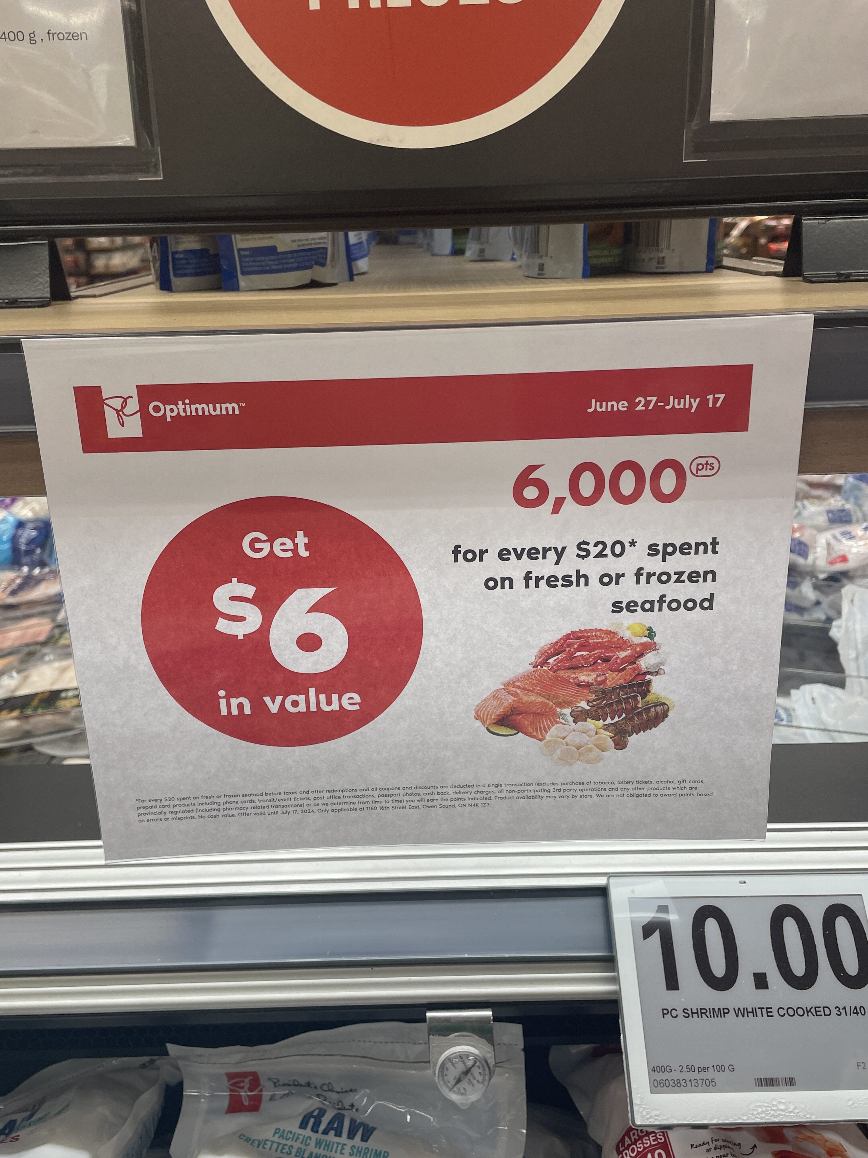 [Loblaws] 13,500 PCO points WUS $25 on fresh and frozen seafood ...