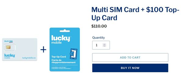 [Lucky Mobile] Lucky Mobile Free $100 Top Up Card With Sim Card ...