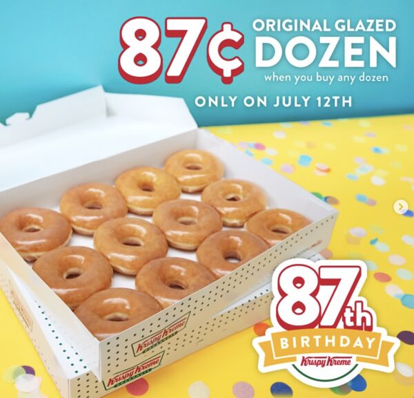[Krispy Kreme] Buy 1 dozen regular price ($16-$17) donuts & get 1 dozen ...