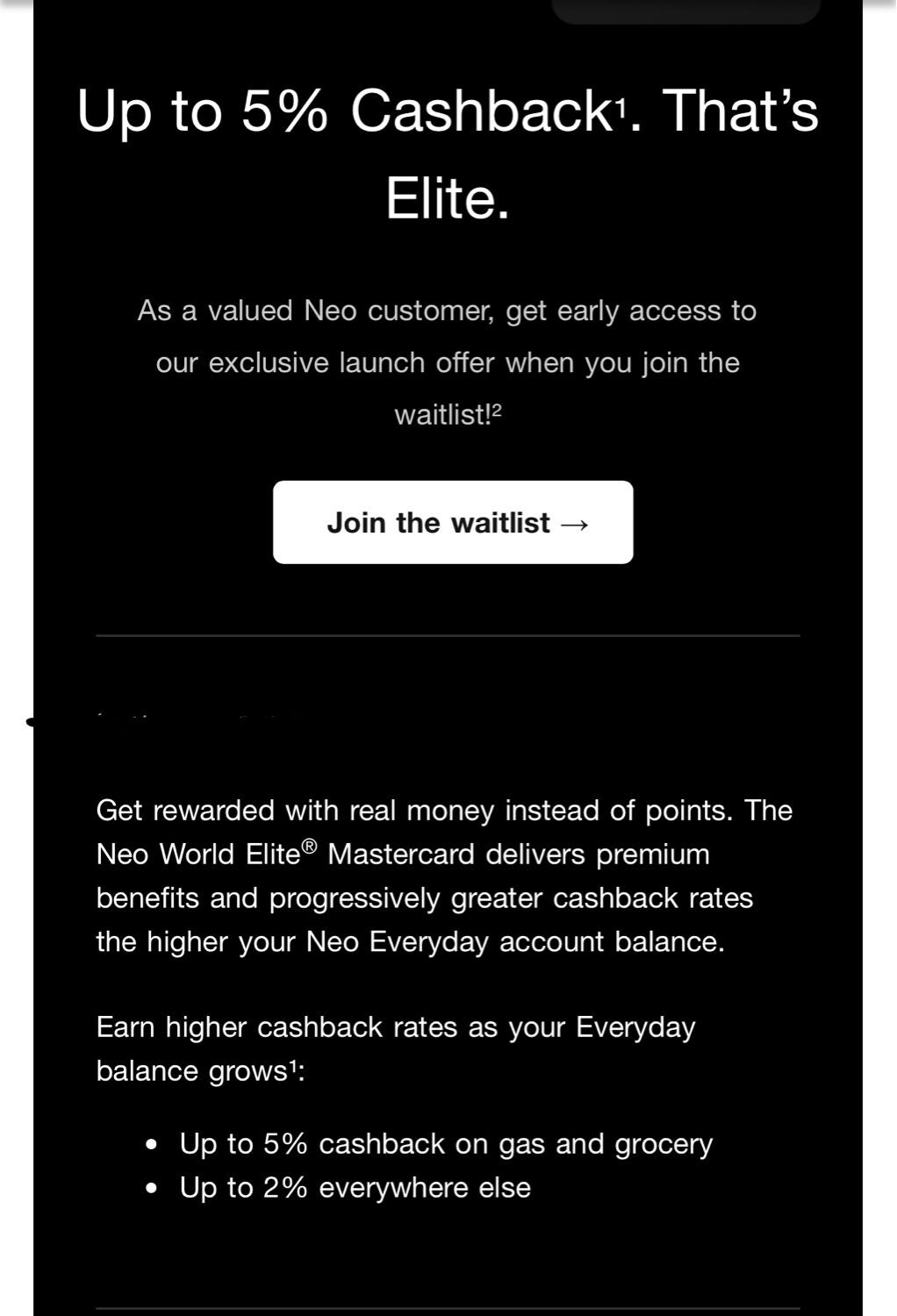 The Neo World Elite® Mastercard - 5% cashback groceries and gas ...