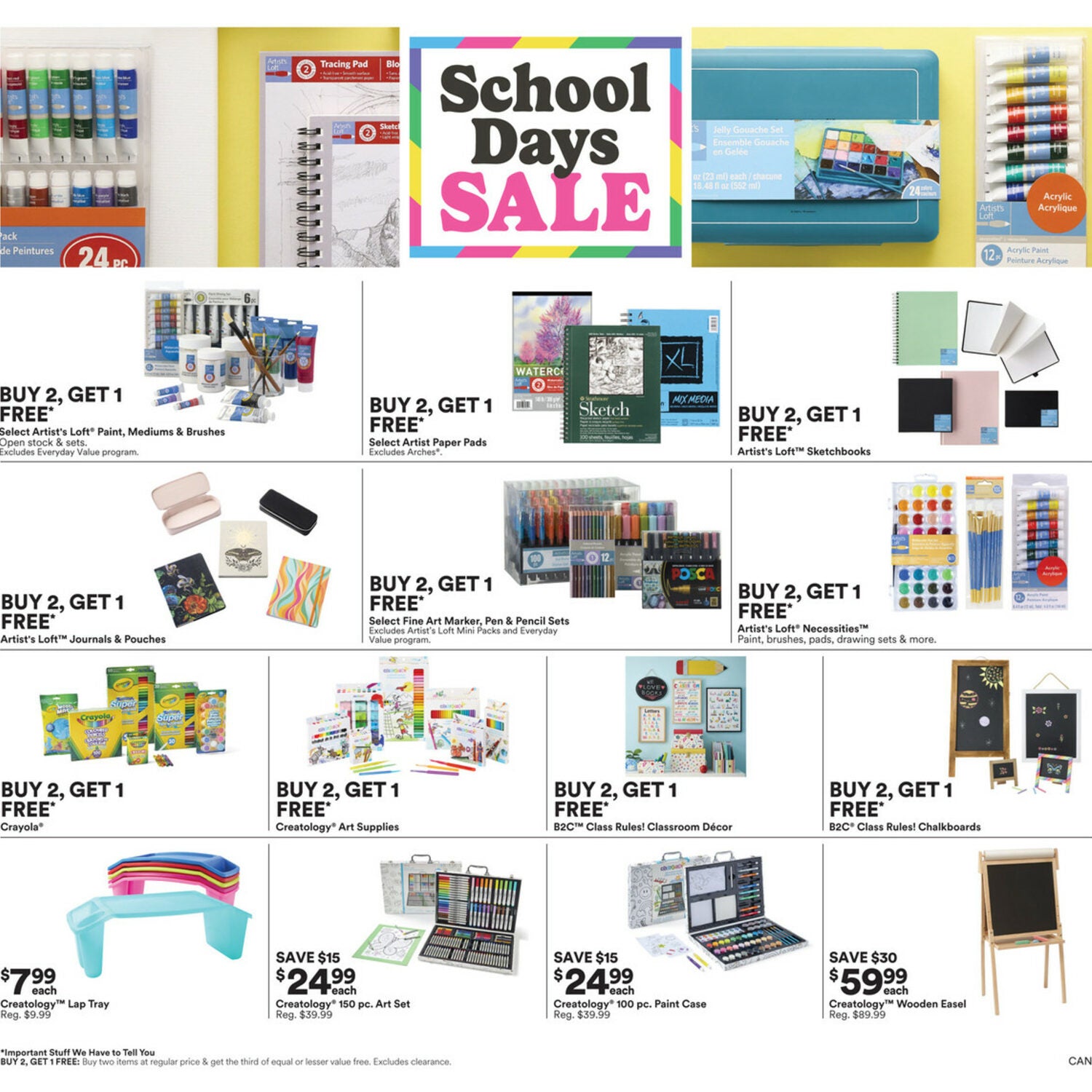 Michaels Weekly Flyer - Weekly Deals - School Days Sale - Jul 26 – Aug ...