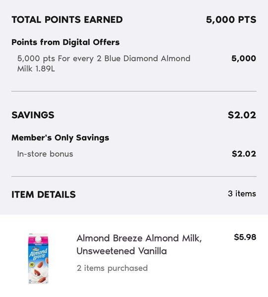[Real Canadian Superstore] RCSS East Almond Breeze Milk $2.99 + 2500 ...