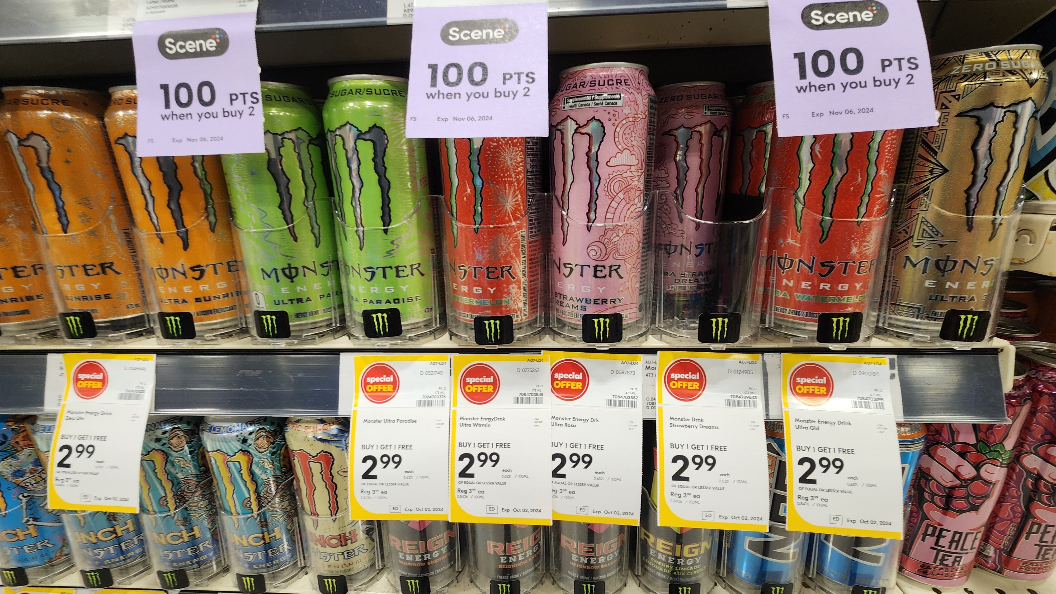 [Sobeys] Safeway Monster Energy drinks bogo $1.50 each - RedFlagDeals ...