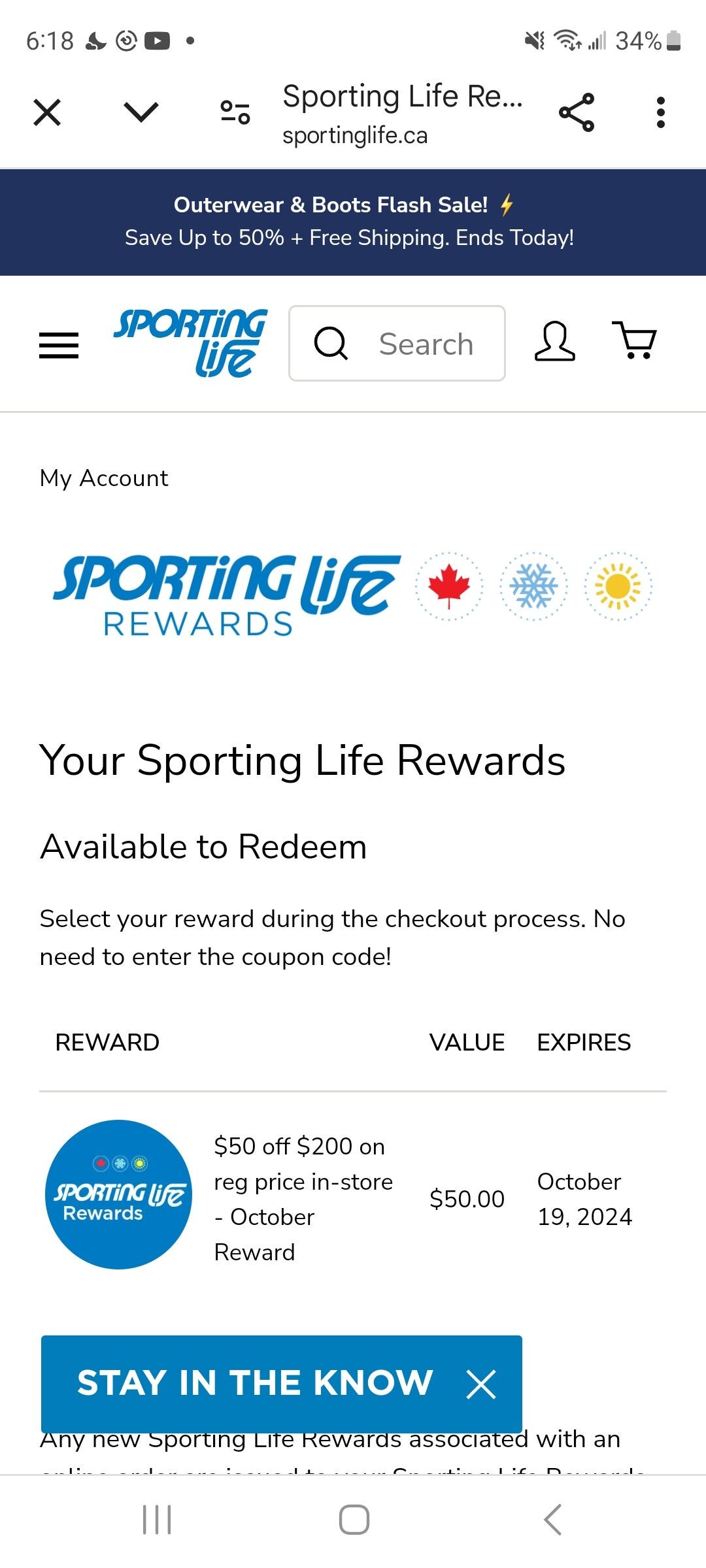 [Sporting Life] $50 Off $200 Regular Priced Item In-Store Only **YMMV ...