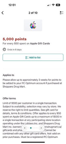 [Sobeys] Sobeys/Safeway: 1000 scene+ points for every $100 spent on ...
