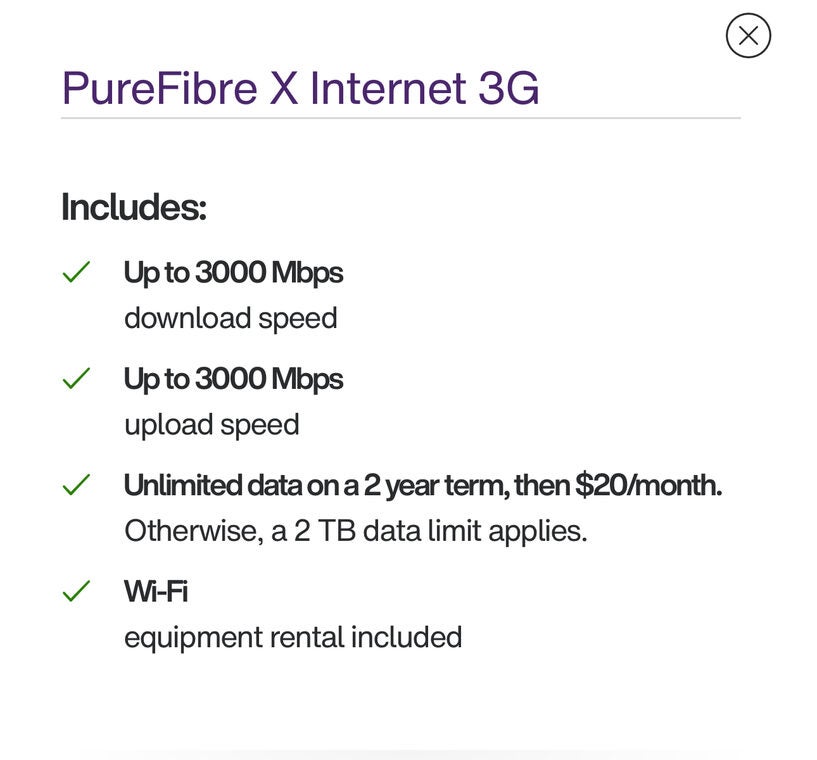 [Telus] TELUS EPP PureFibre X Internet 3Gig deal $70/month - YMMV - RedFlagDeals.com Forums