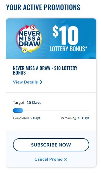 [OLG.ca] Up to $40 lotto bonus for using "Never Miss a Draw" until ...