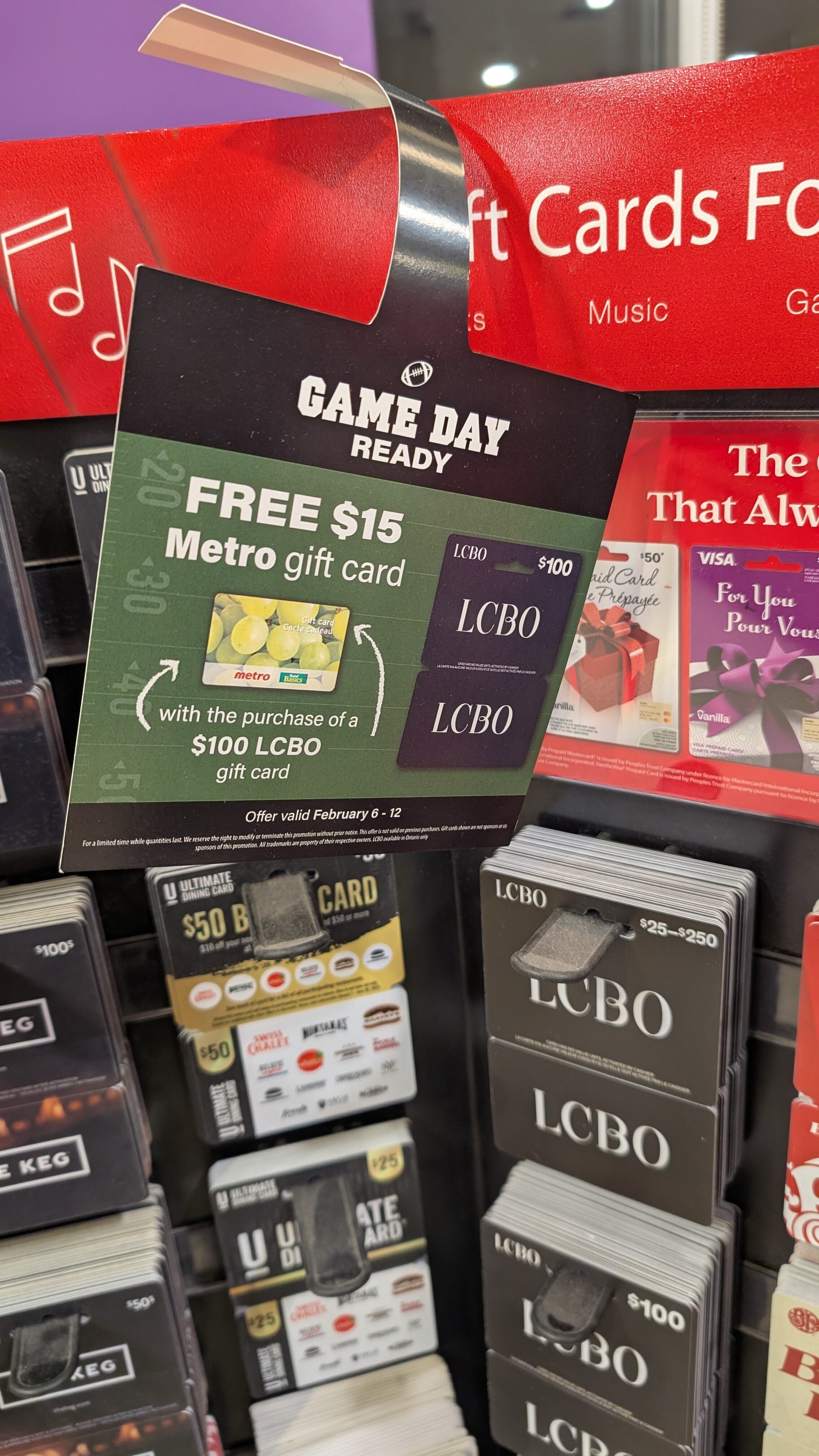 [Metro,Food basics] LCBO 100$ GC gets bonus 15$ Metro, food basics GC ...