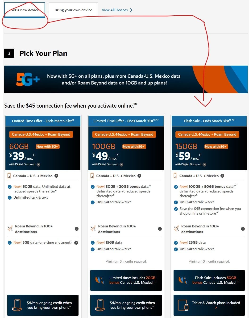 [Freedom Mobile] $55 150GB 5G+ Can/US/Mexico + 25GB Roam Beyond (100 ...