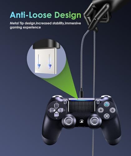 [Amazon.ca] 2 Pack PS4 Controller Charging Cable Nylon Braided Extra ...