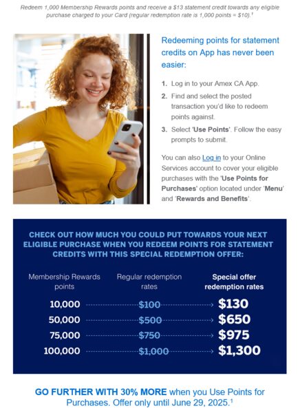 [American Express] Amex 30% bonus at points redemption (YMMV ...