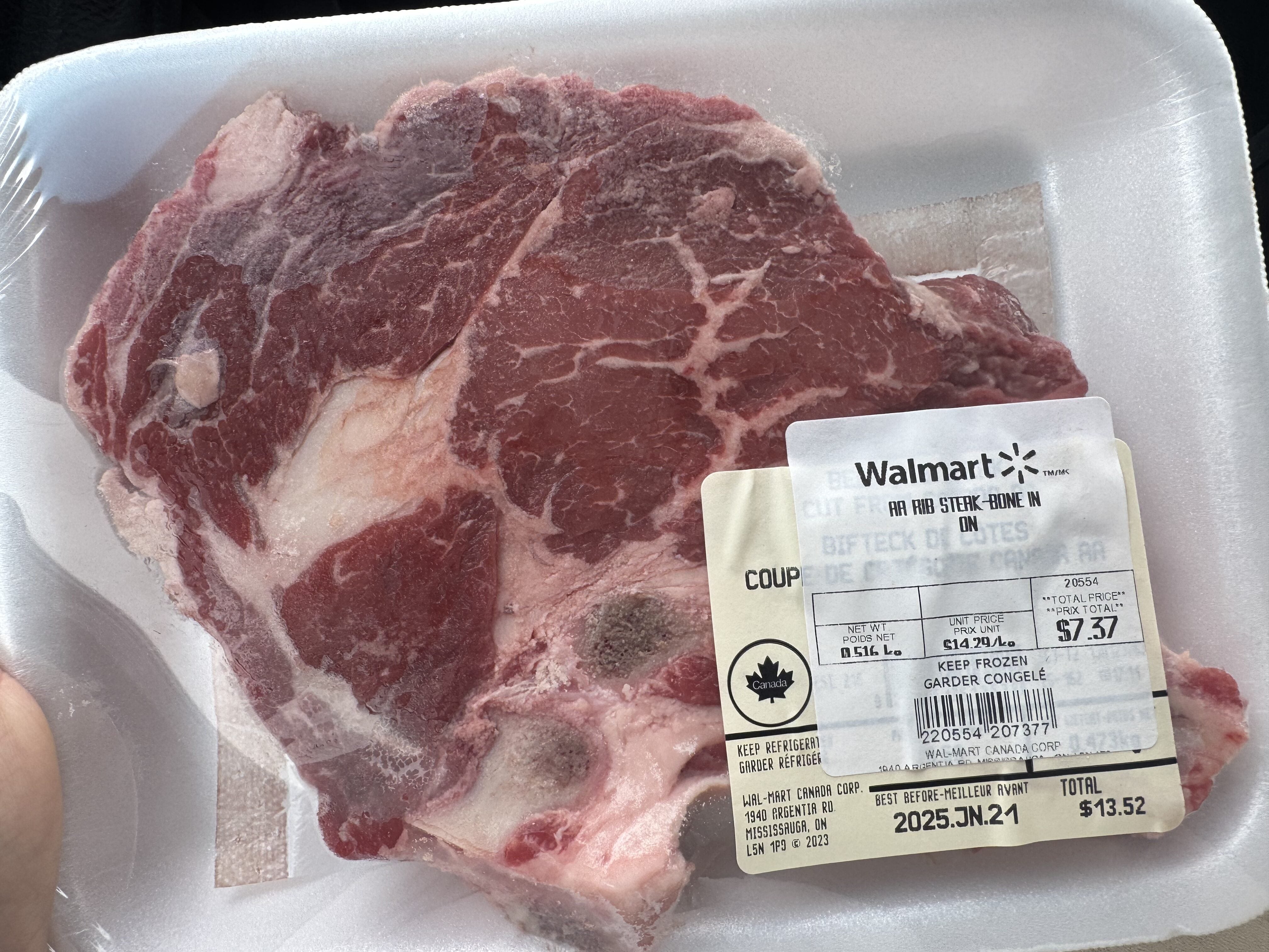 [Walmart] AA ribeye steak - $6.48/lb (Richmond Hill, Waterloo, YMMV ...