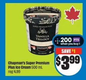 [Fresh Co] Chapman's Super Premium Plus Ice Cream 500ml $3.99 + 200 ...