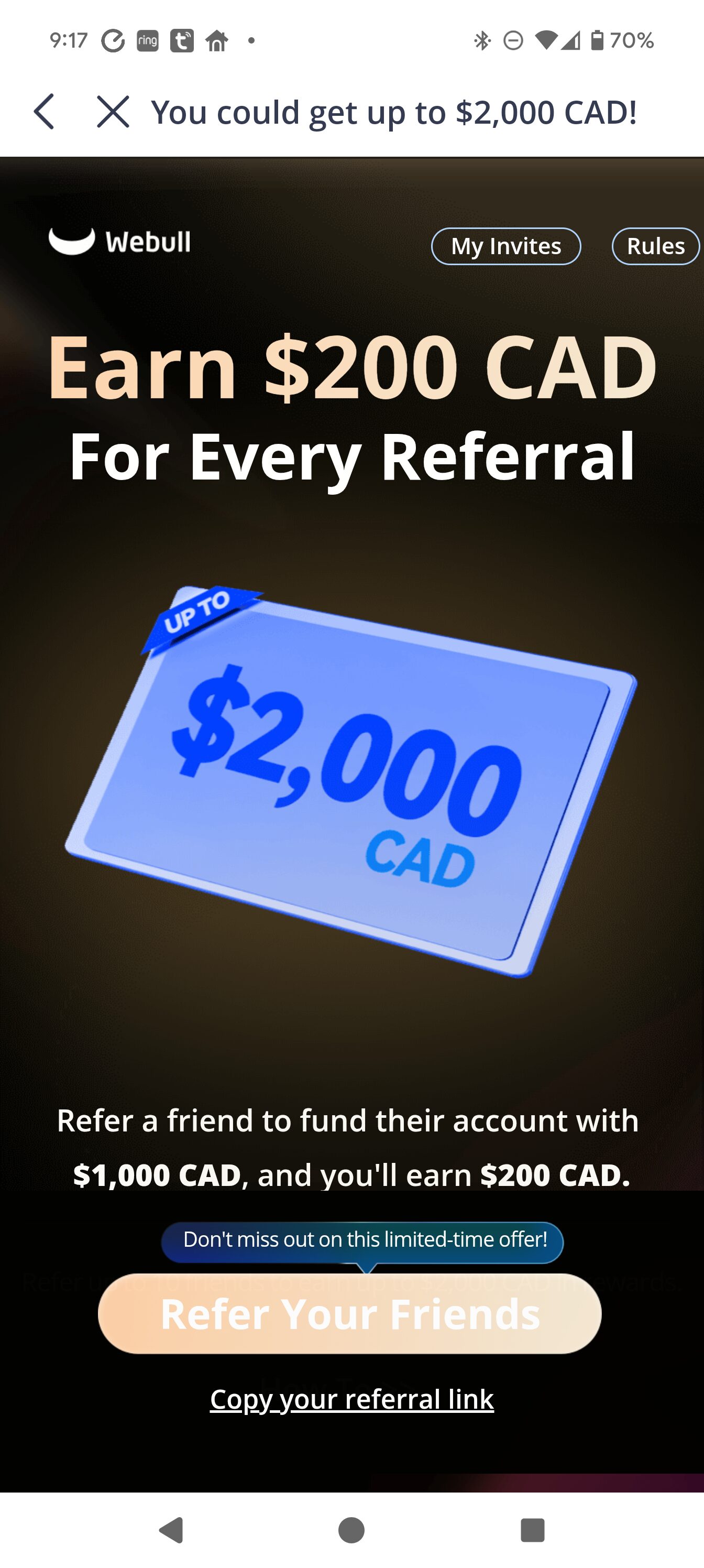 [Webull] Webull 2% for new users up to $20k and Referral bonus $200 for ...
