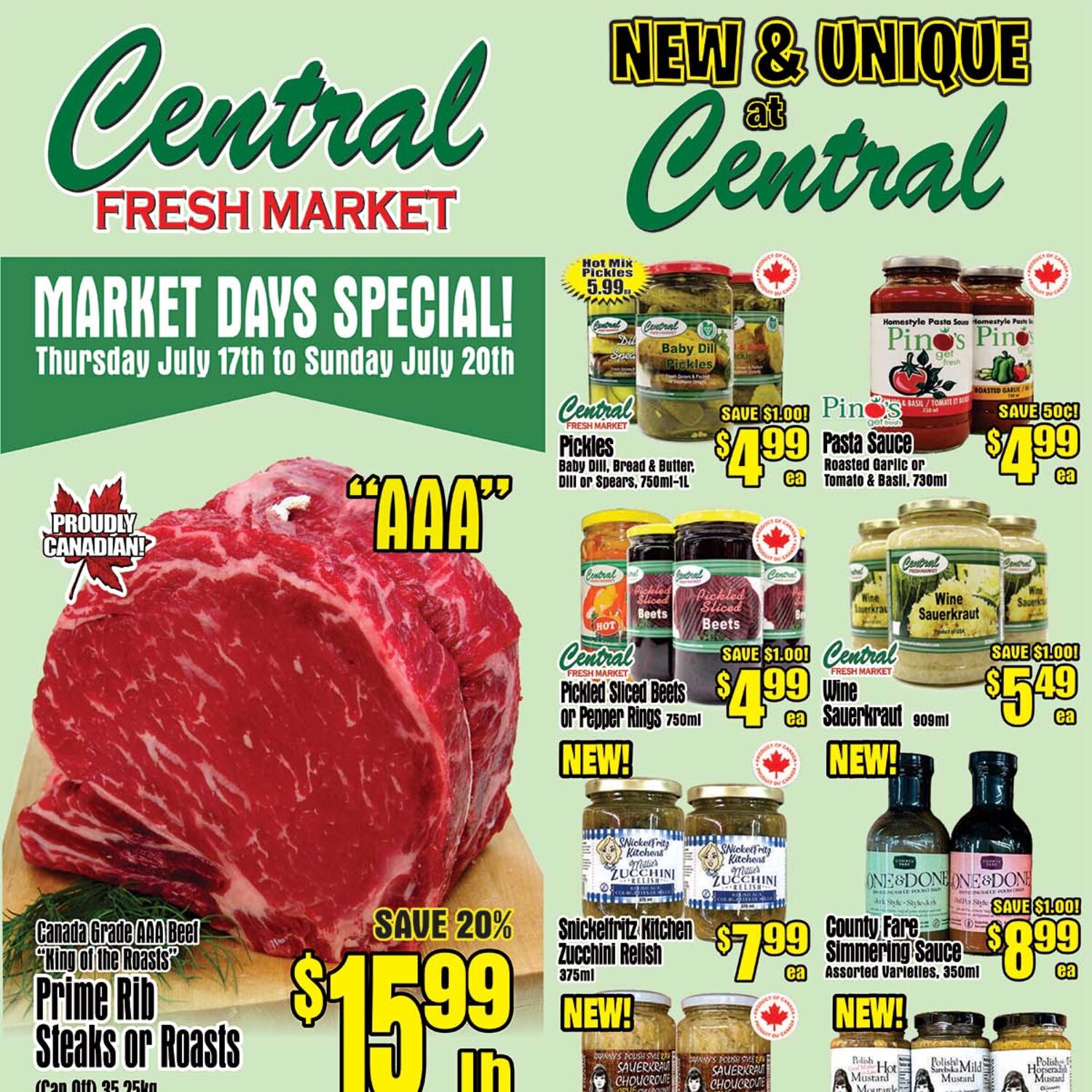 Central Fresh Market Weekly Flyer - Weekly Specials - Jul 17 – 24 ...
