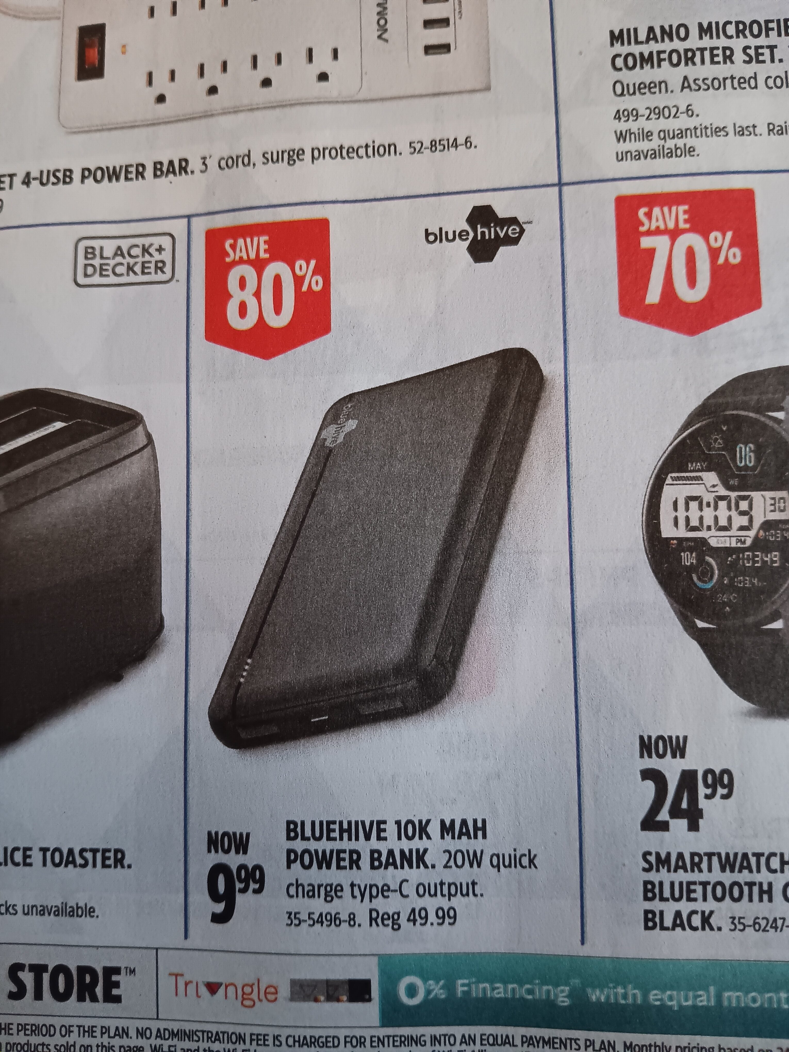 [Canadian Tire] Bluehive 10,000 mAh Power Bank with Type-C Cables ...