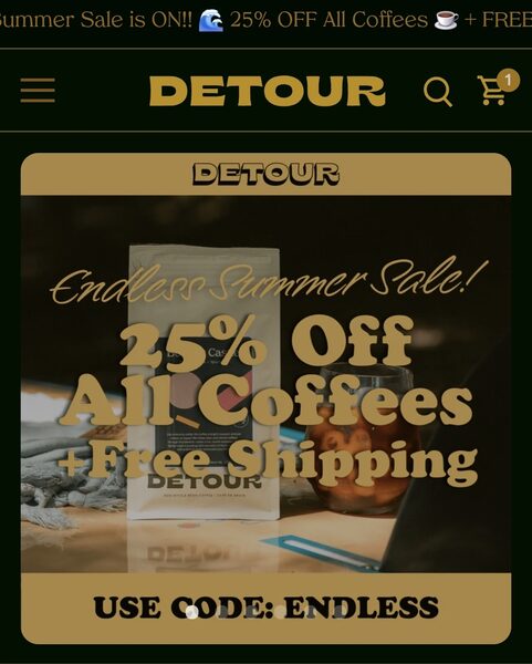 Detour Coffee - 25% off + FS no minimum - Page 2 - RedFlagDeals.com Forums