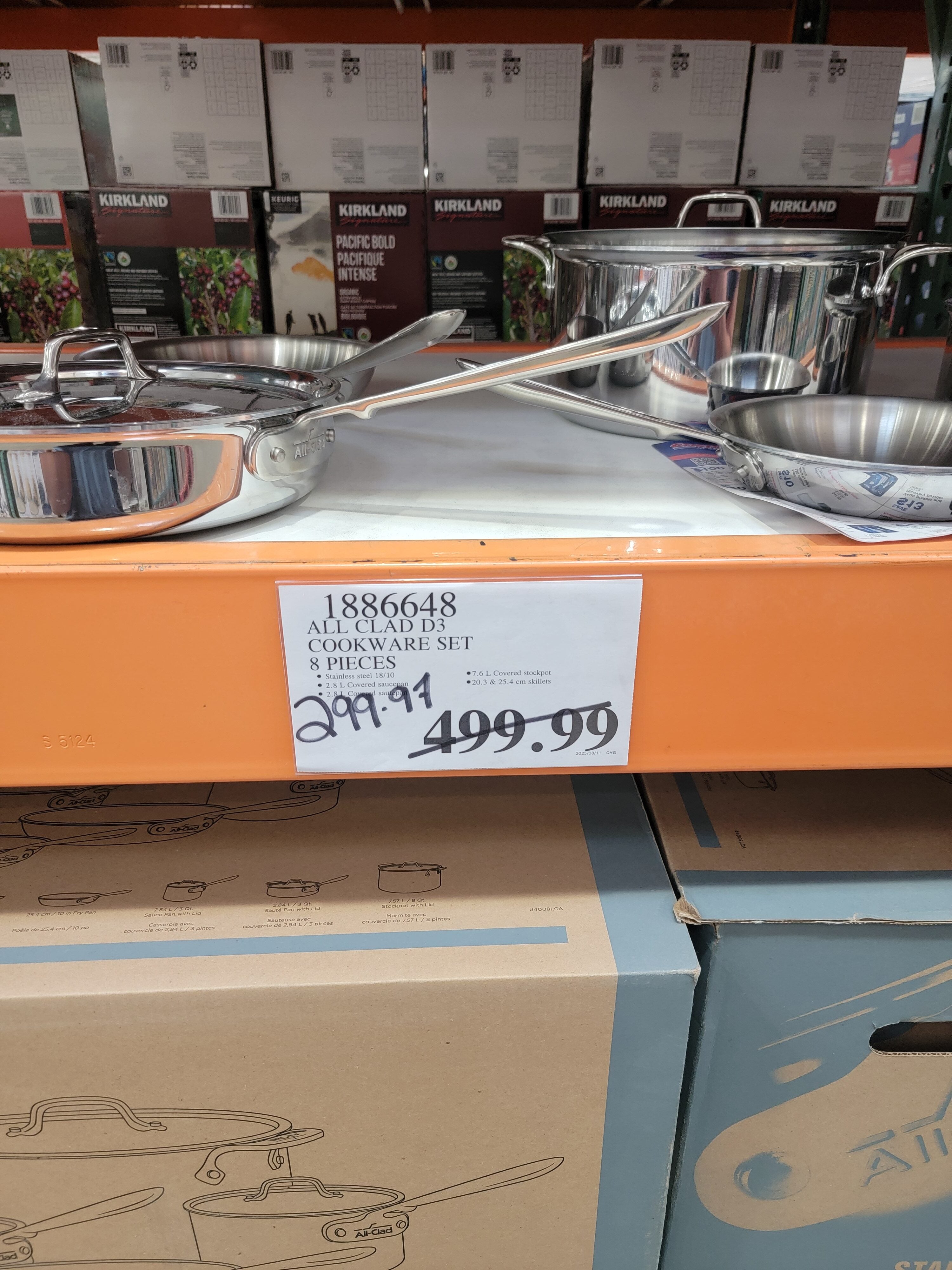 [Costco] Costco All Clad D3 Cookware Set 8 Pieces $299.97 (Grande ...