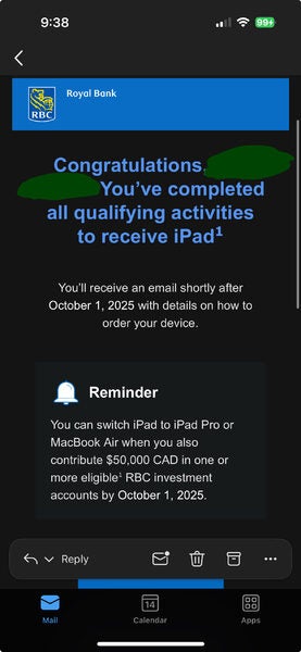 [Royal Bank] RBC - Free iPad / macbook with 50k deposit - Page 16 ...