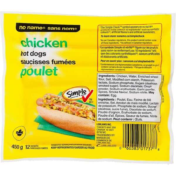 [No Frills] No name weiners clearance. Chicken - 0.15, original - 0.10 ...