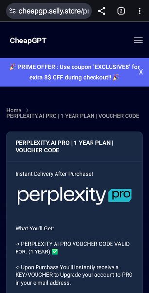 Perplexity Pro - Yearly Plan - $12.99USD *NEW CODE* PRIME DAY DEAL ...