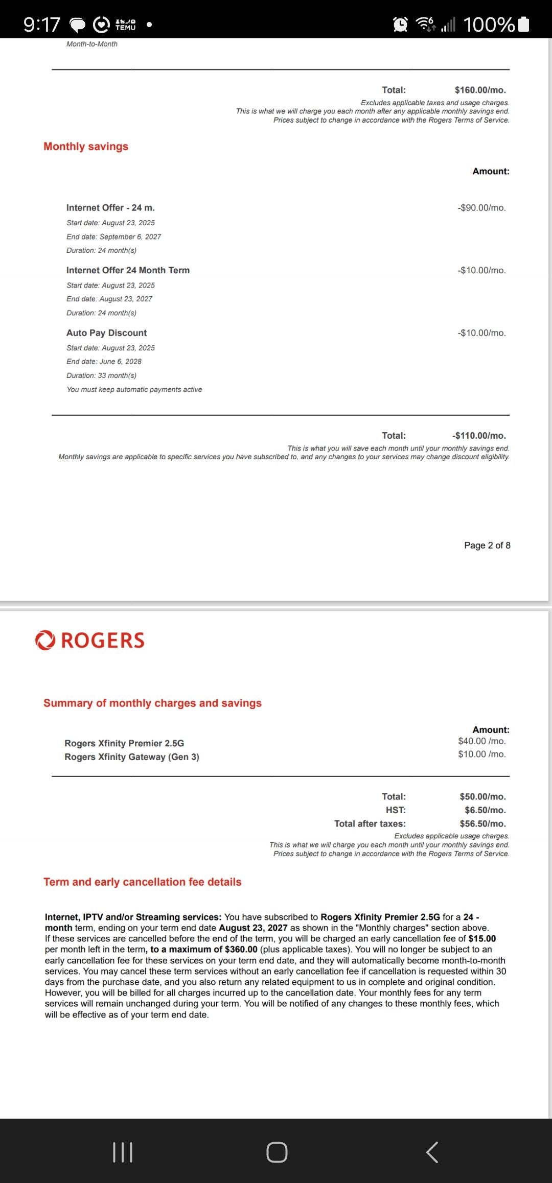 [Rogers] Rogers home internet 2.5G for $50 24 months YMMV ...