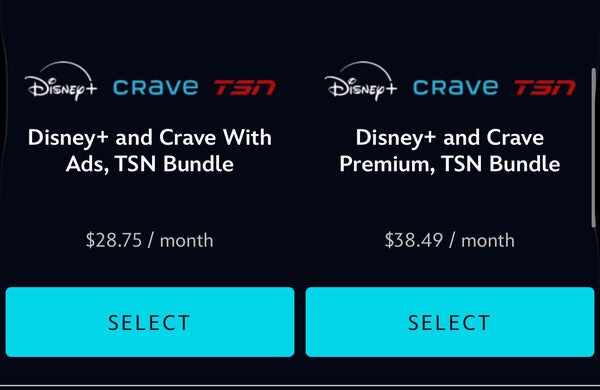 [Disney+] Disney+, TSN (with TSN+), Crave Bundle starting at $28 ...