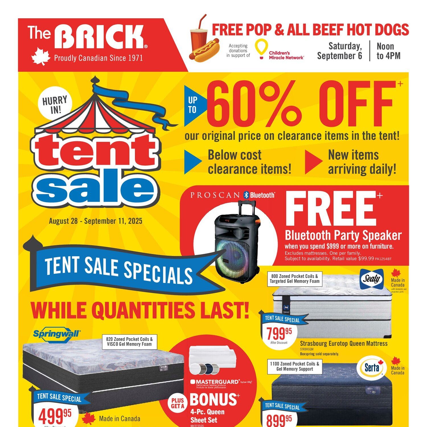 The Brick Weekly Flyer - Saving You More - Tent Sale (ON) - Aug 28 ...