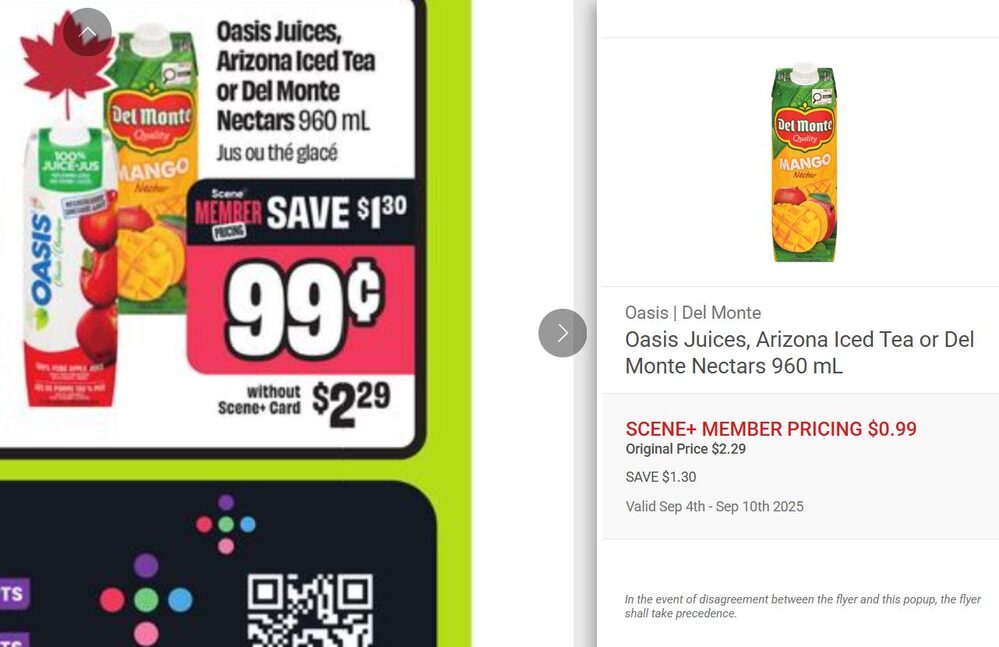 [Fresh Co] [EAST] [WEST] Oasis Juice, Del Monte Nectar, or Arizona Ice ...