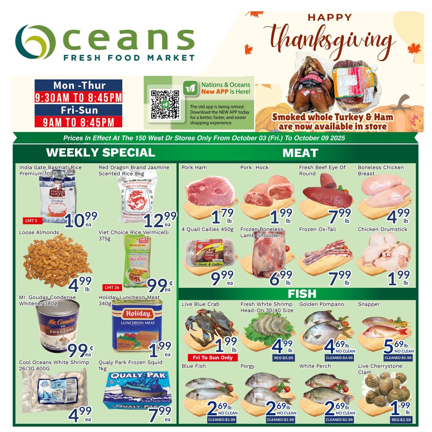 Oceans Fresh Food Market Weekly Flyer - Weekly Specials - Oct 3 – 9 ...