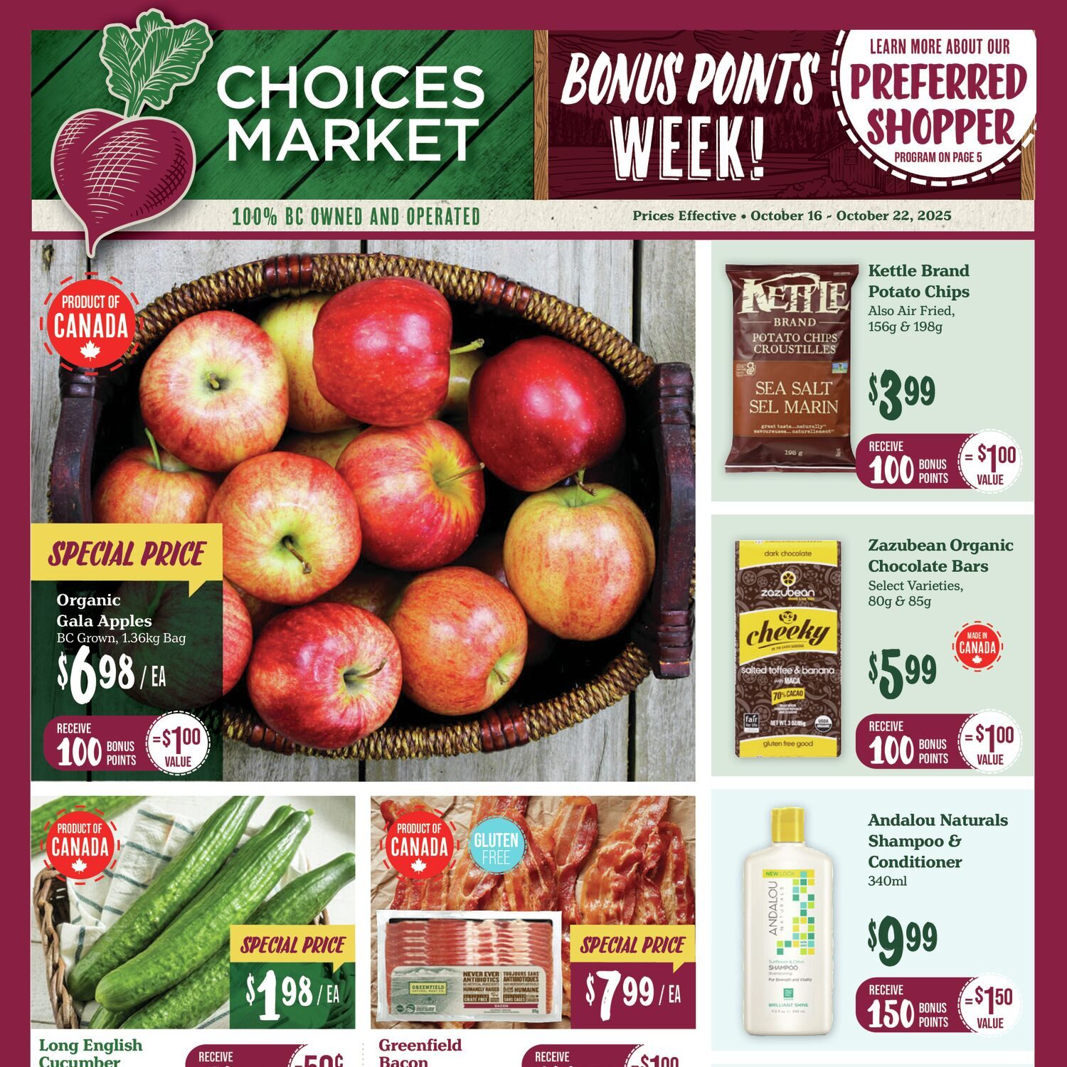 Choices Markets Weekly Flyer - Weekly Choices - Bonus Points Week - Oct ...