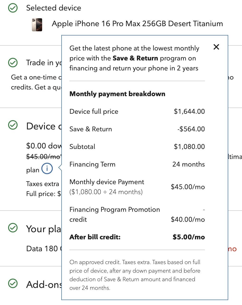 [Rogers] UPDATED: iPhone 16 pro max 256gb -$2.50/mth for 24 mths with ...