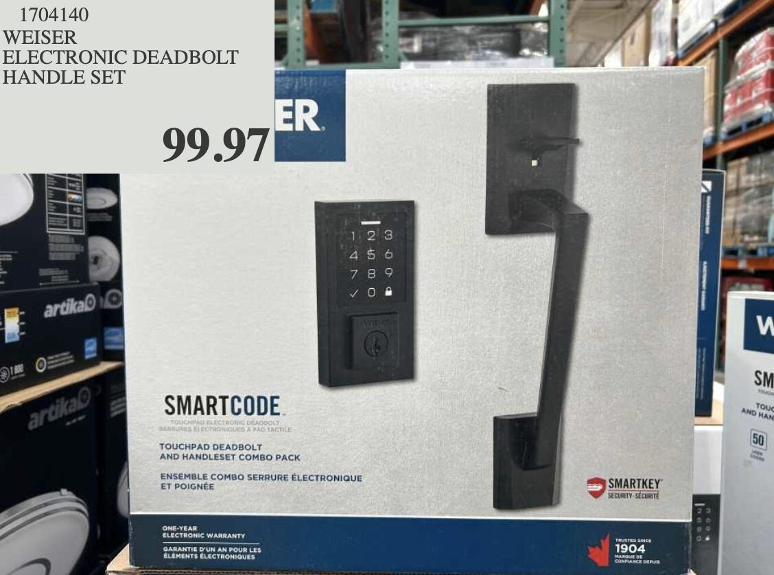 Weiser Camino Handleset with Smartcode Touchpad Electronic Deadbolt $99 ...
