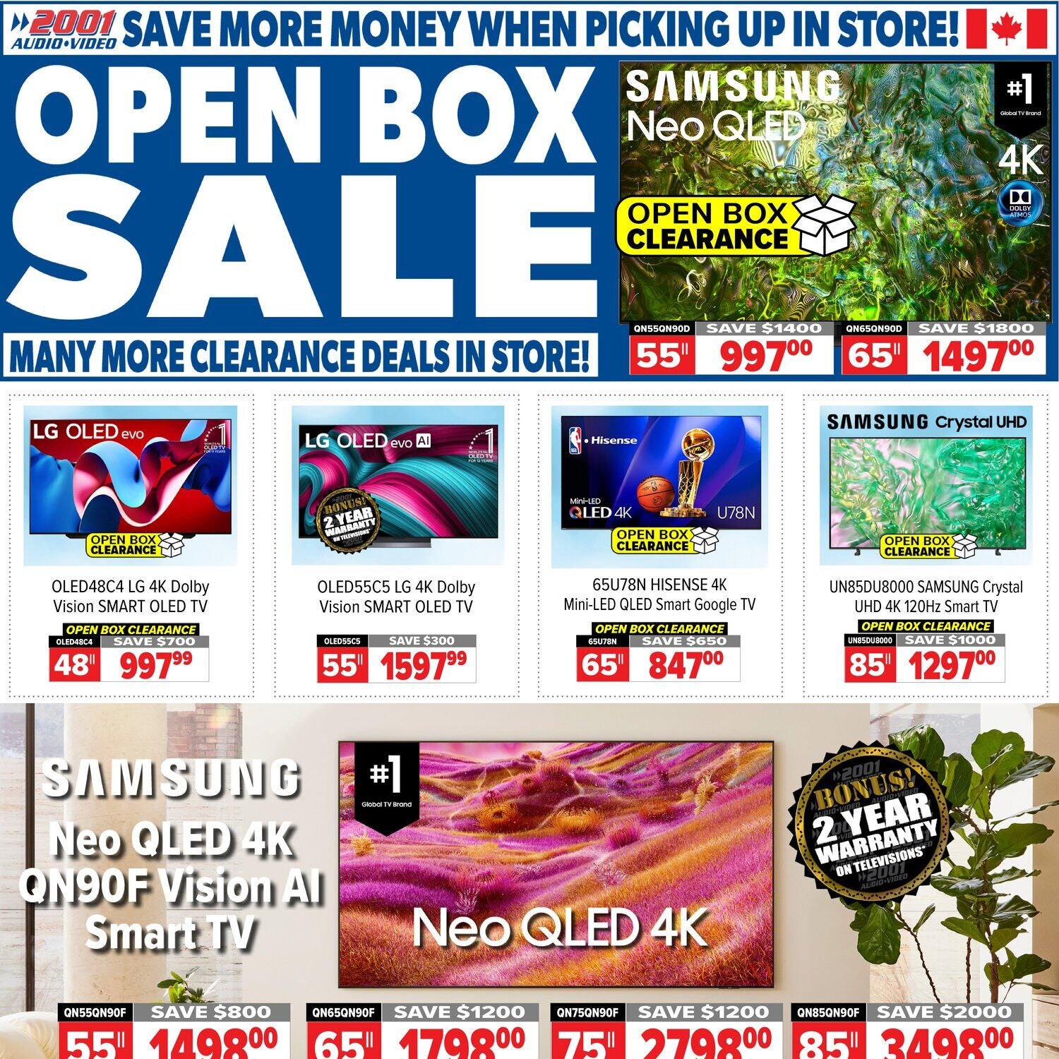 2001 Audio Video Weekly Flyer - Weekly Deals - Open Box Sale - Oct 31 ...