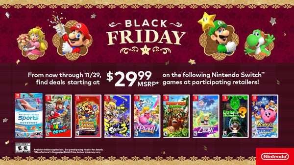 Nintendo BF Deals - Select 1st party games for $29.99/39.99 USD starts ...