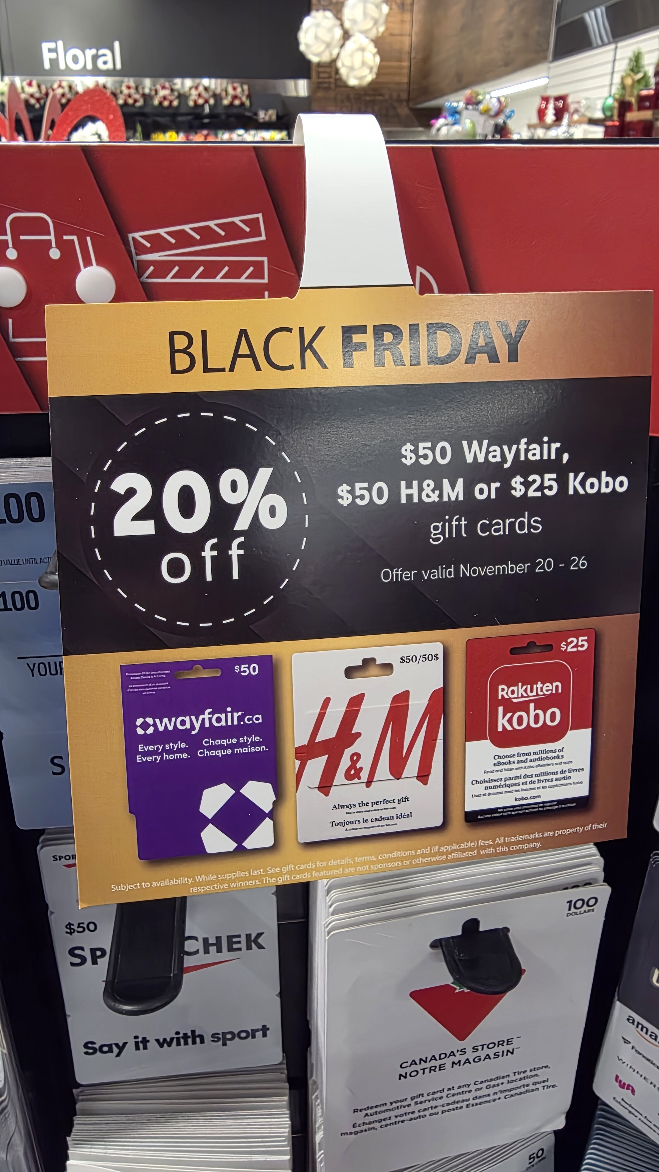 [Metro] [Black Friday] Metro / food basics: Gift cards - upto 20% of on ...
