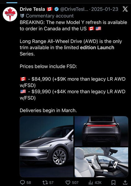 Tesla Model Y discussion thread - RWD $49,990 (EVAP incentive eligible ...