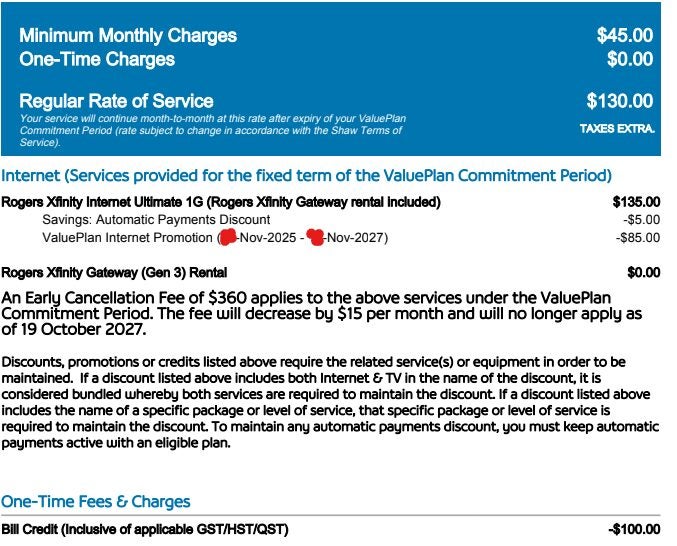 [Shaw] YMMV [Rogers] [BC] Shaw Home Internet - Renewal - 1 Gbps - $45 ...