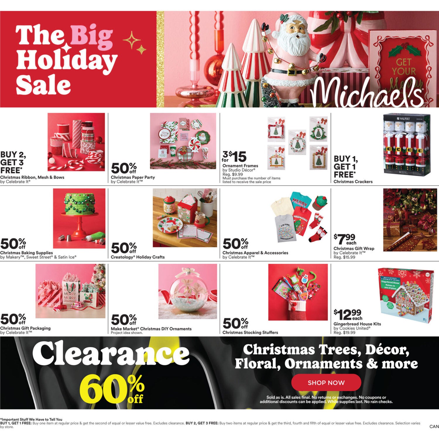 Michaels Weekly Flyer - Weekly Deals - The Big Holiday Sale - Dec 12 ...