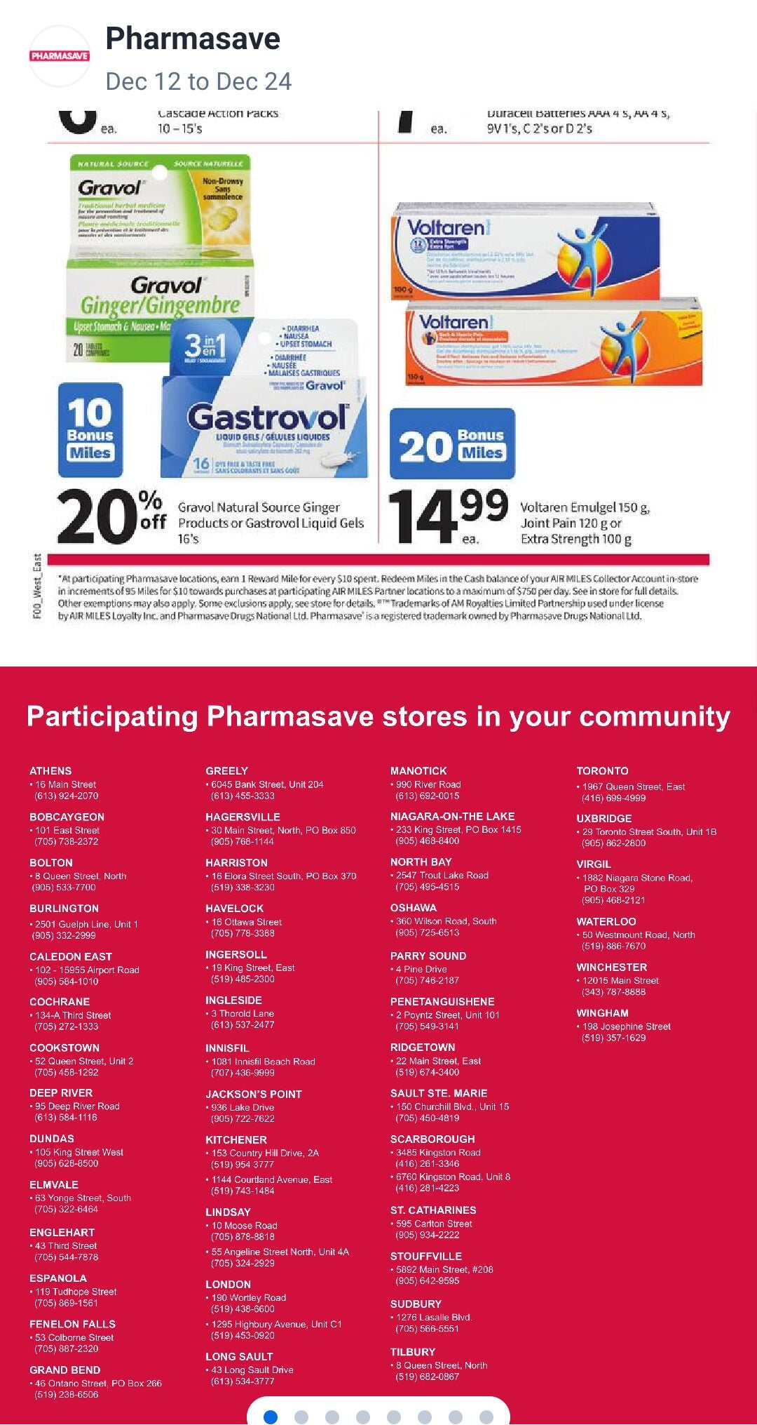 [Pharmasave] Redeem 95 air miles get back 50 (participating locations ...