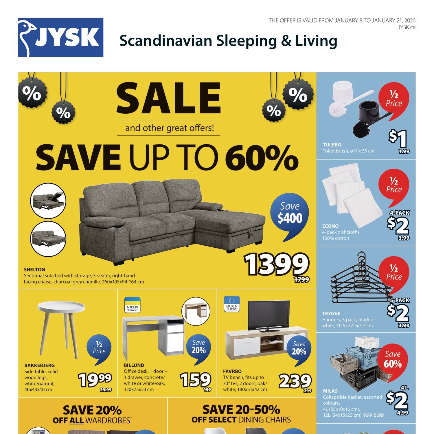 JYSK Weekly Flyer - Weekly Deals - Jan 8 – 21 - RedFlagDeals.com