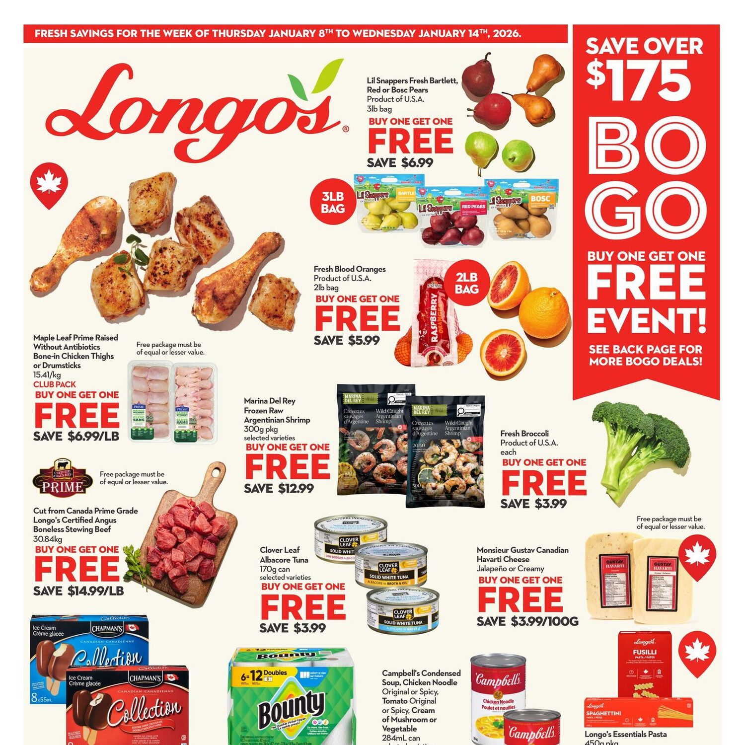 Longos Weekly Flyer - Weekly Savings - BOGO Free Event - Jan 8 – 14 ...