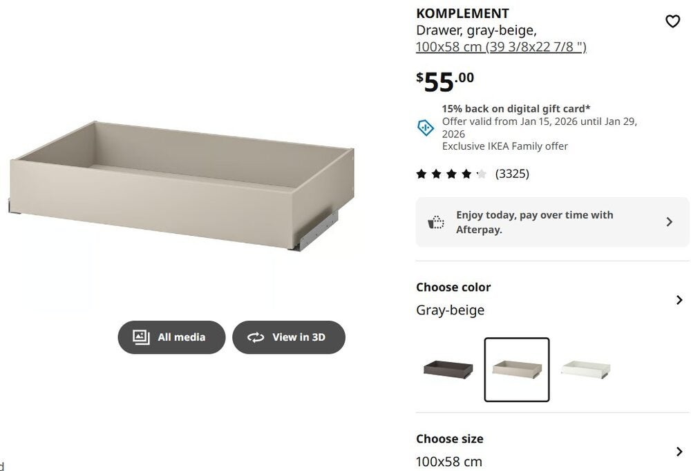 [IKEA] Ikea Family Offer - Pax Wardrobe and Komplement Drawers, Shelves ...