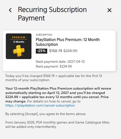 [PlayStation Store] PS Plus Subscription 25% offer when cancelling ...