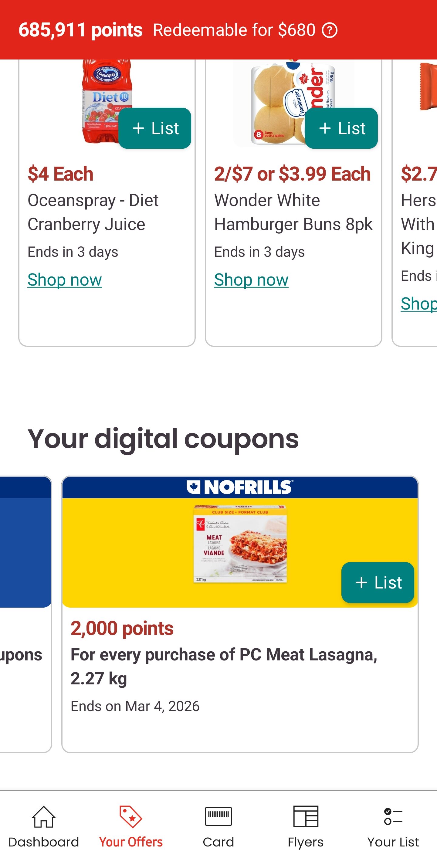 [No Frills] PC Meat Lasagna 1.13 kg $5.00 + 2,000 PCO points - Page 2 ...