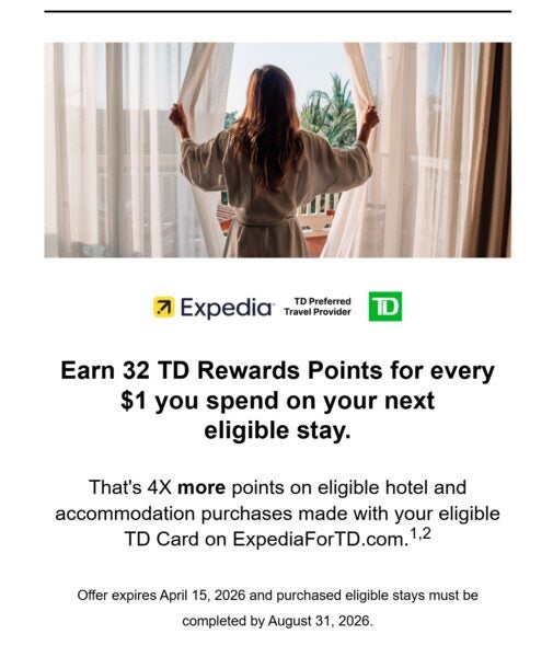 [TD Bank] TD First Class Travel® Visa Infinite* Card - Earn 32 TD ...