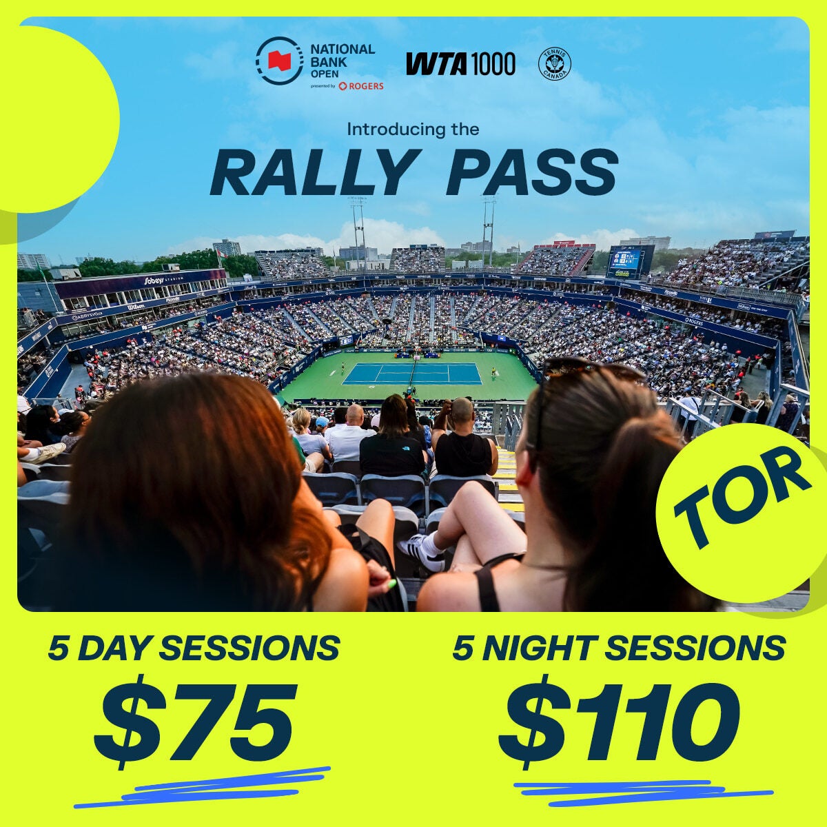 National Bank Open Toronto - Rally Pass, 5 Sessions of Tennis Starting ...
