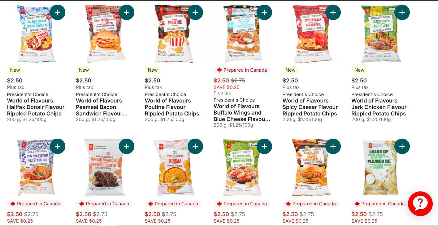 [No Frills] PC World of Flavours Potato Chips 200g $2.50 + 1,500 PCO ...